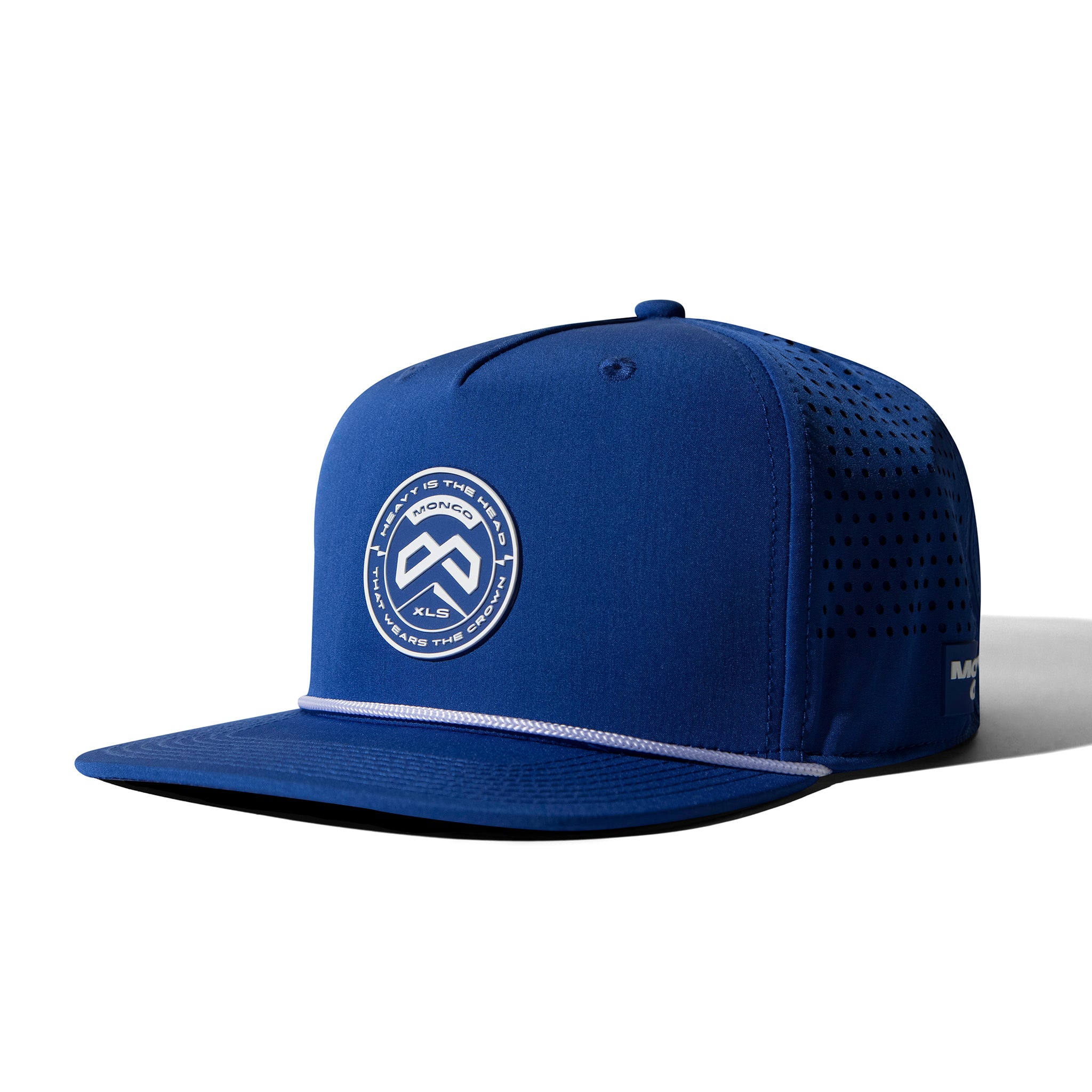 MONGO Blue Performance Snapback Hat - Designed for Big Heads - XL Hats